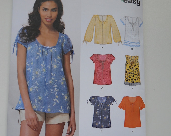 Classic, Easy Peasant Blouses Newlook 6891 A (10-22) New Sewing Pattern ...