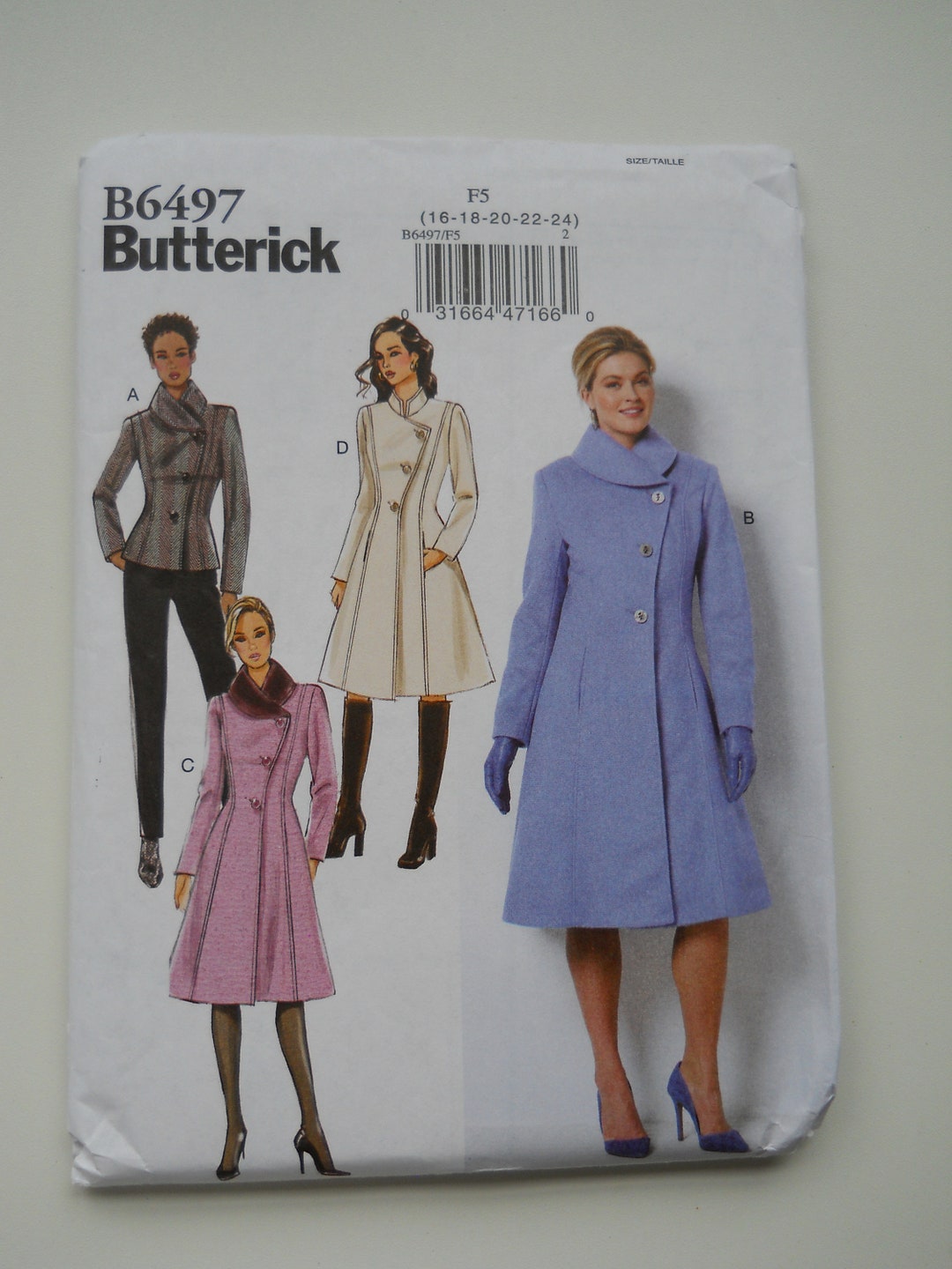 Misses'/misses' Petite Jacket & Coats Butterick B6497 B5 (8-16) or F5 ...