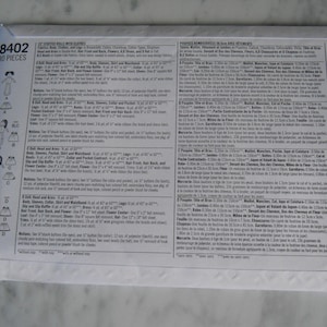 23 Inch Soft Rag Doll Simplicity 8402 Sewing Pattern Large Fabric and ...