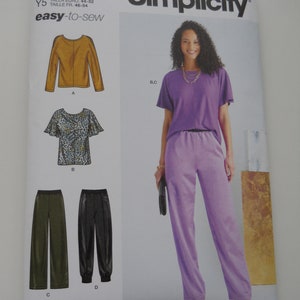 Easy Knit Cold Shoulder Top, Pants Simplicity S9690 K5 (8-16) or Y5 (18 ...