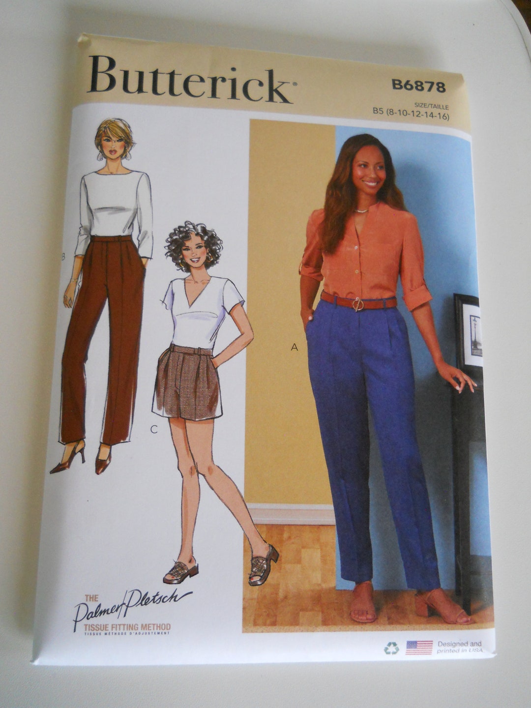2022 Palmer/pletsch Pleated Slacks and Shorts Butterick B6878 B5 (8-16 ...