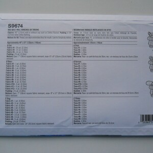 2022 Dog, Bear, Cat Rag Quilt Simplicity S9674 New Sewing Pattern ...