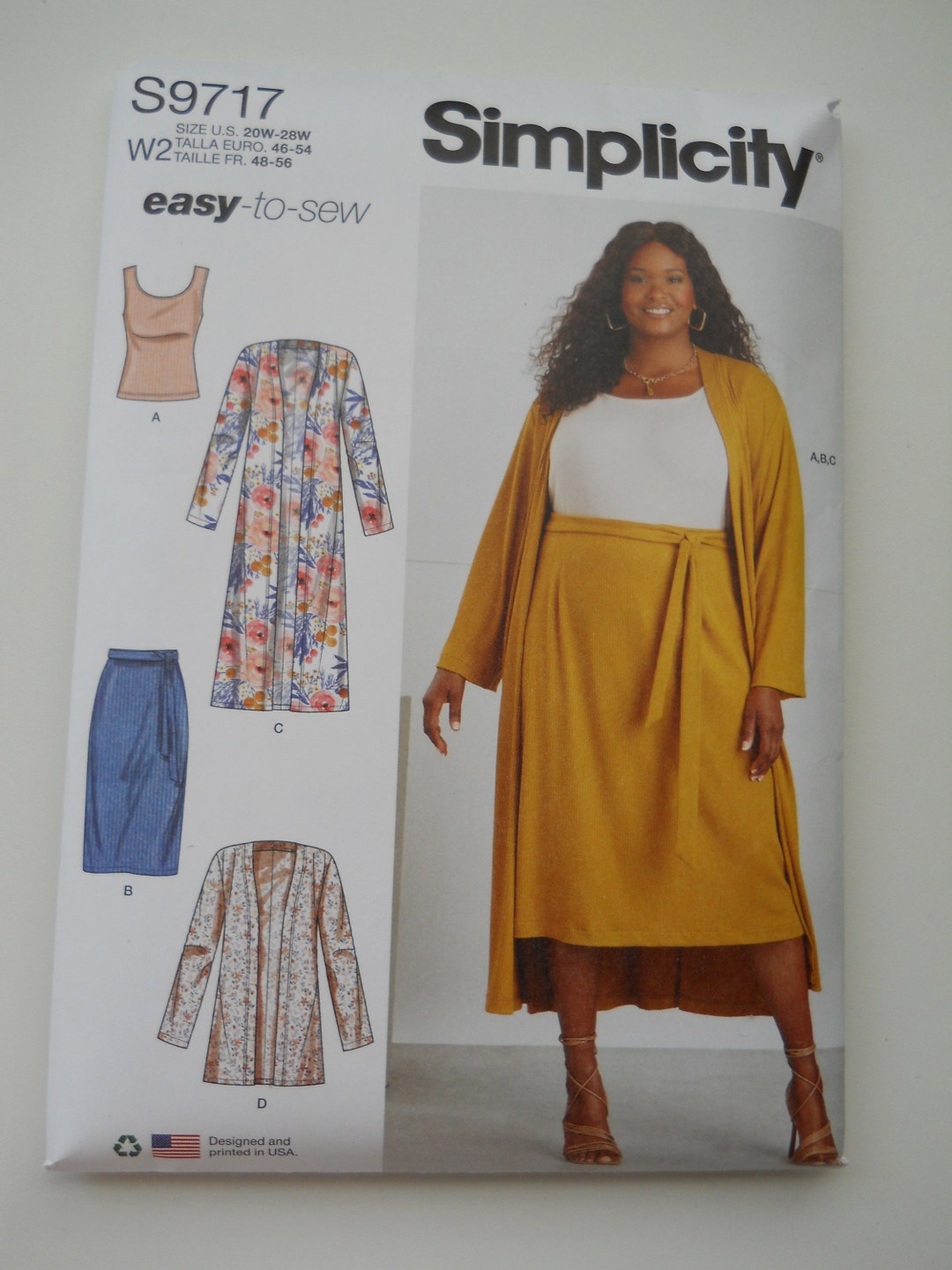 Easy Three Knit Separates Simplicity S9717 W2 (20W-28W) and W3 (30W-38W ...