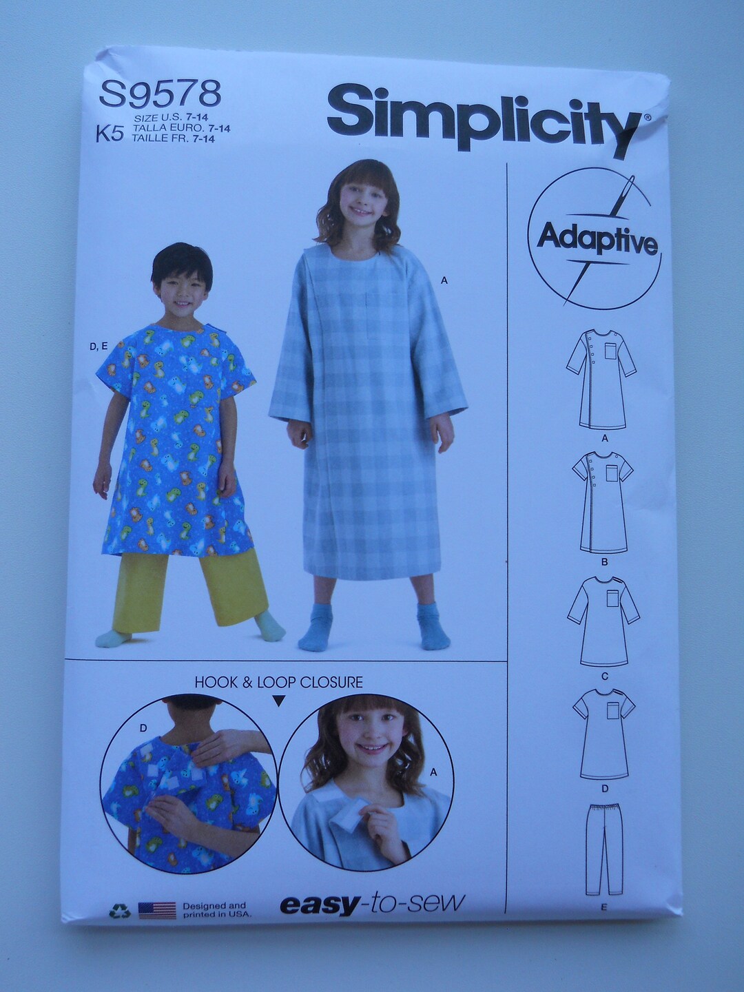 Easy Hospital, Patient Gown for Children Simplicity S9578 HH (3-6) OR ...