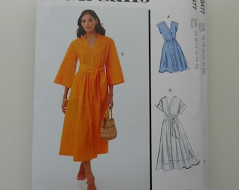Modern Prairie Style Tiered Dress Vogue V2004 B5 (8-16) or Y5 (18-26 ...