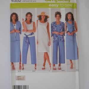 Capsule Wardrobe Plus Sizing Simplicity 4552 AA (10, 12, 14, 16, 18) OR ...