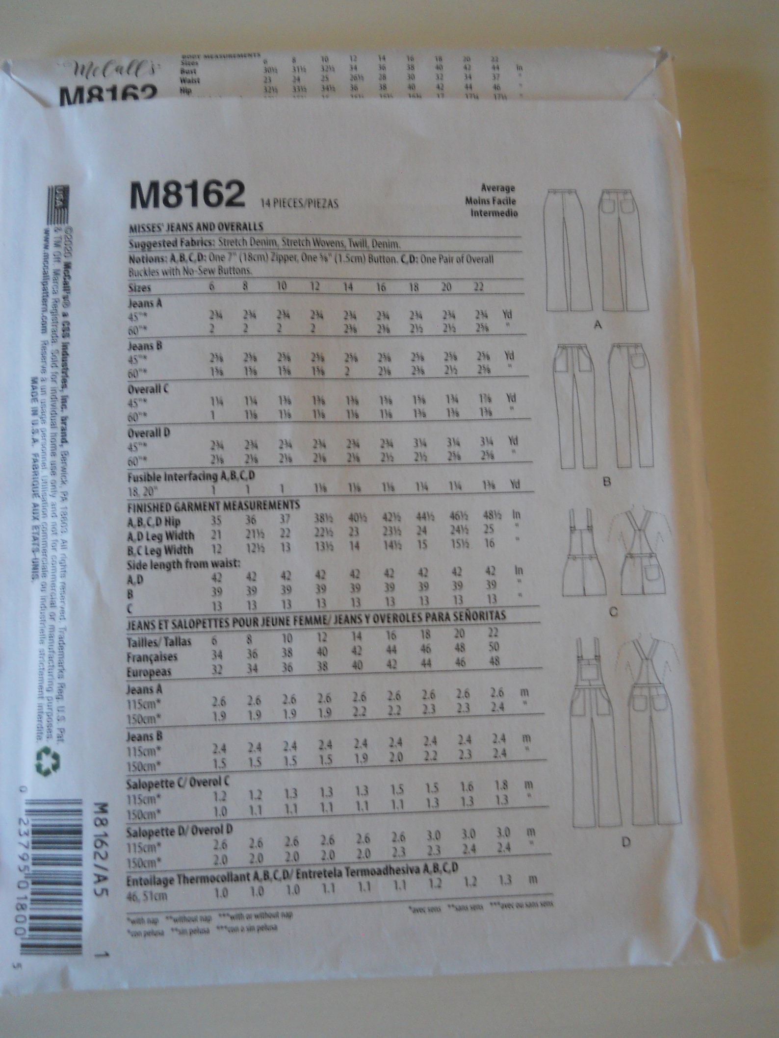 Updated Classic in Plus & Extended Sizes Mccall's M8158 RR (18W-20W-22W ...