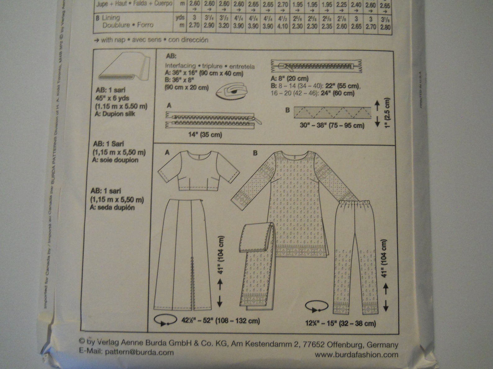 Indian Burda 7701 US 8 to 20 Sewing Pattern for Fitted - Etsy