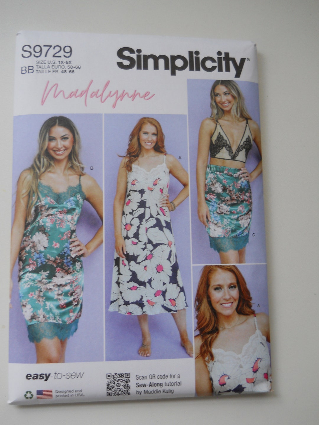 Easy Madalynne Full and Half Slips Simplicity S9729 AA (xs-xl) or BB ...