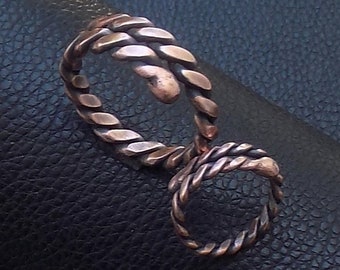 Copper Toe Rings - Etsy