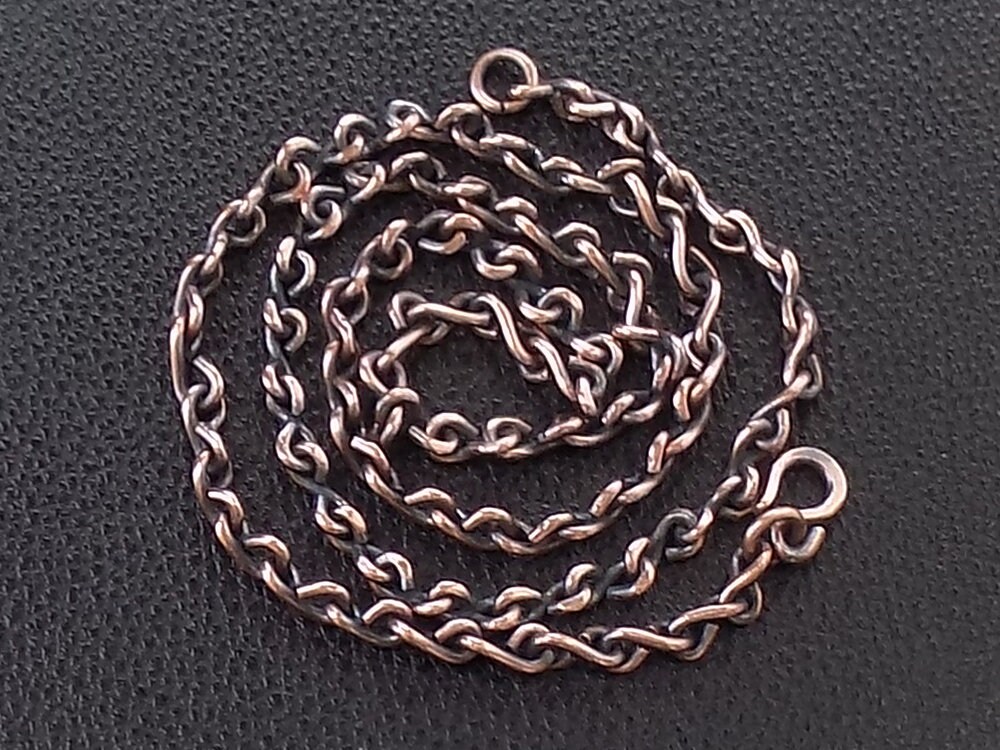 Copper men chain necklace Infinity S chain links pure copper | Etsy