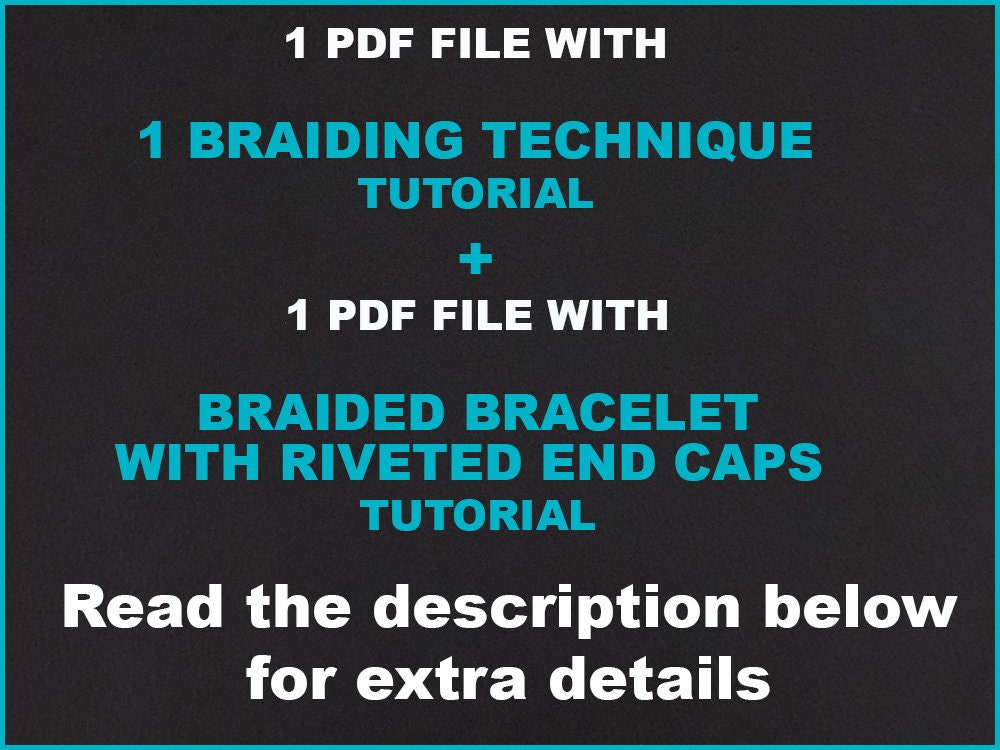 PDF Files Instant Download , Braided Bracelet With Riveted End Caps ...