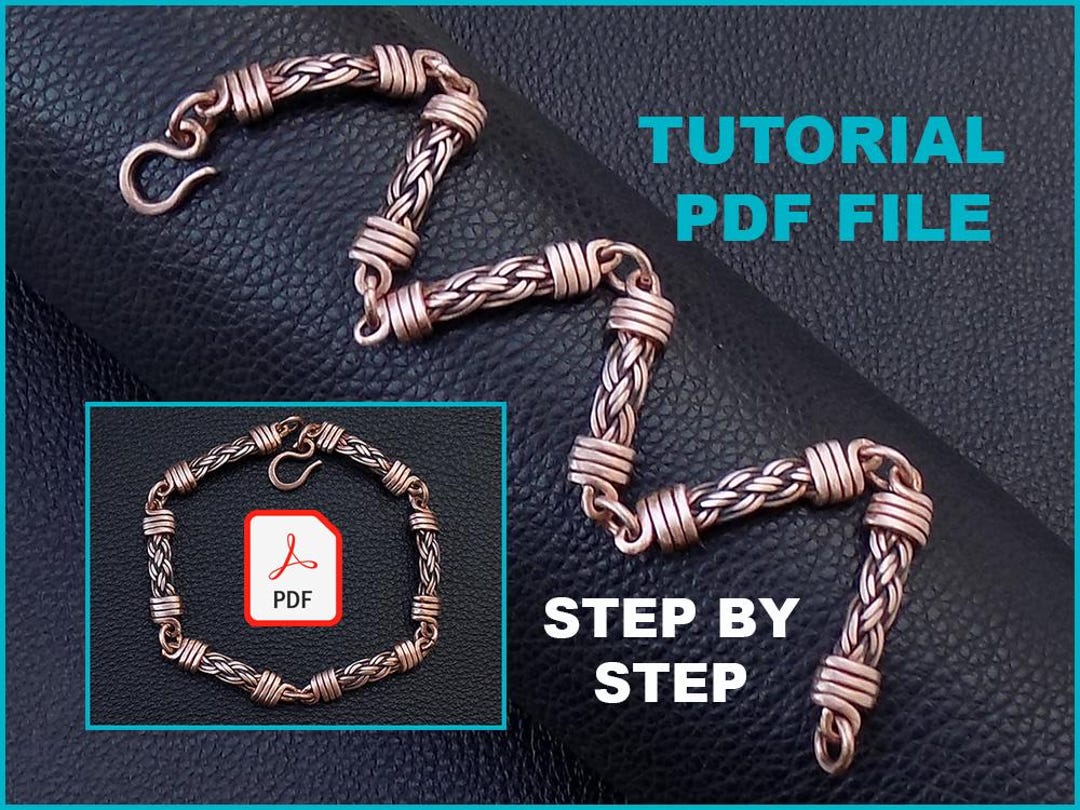 PDF Files Instant Download , Braided Chain Links Bracelet Tutorial With ...