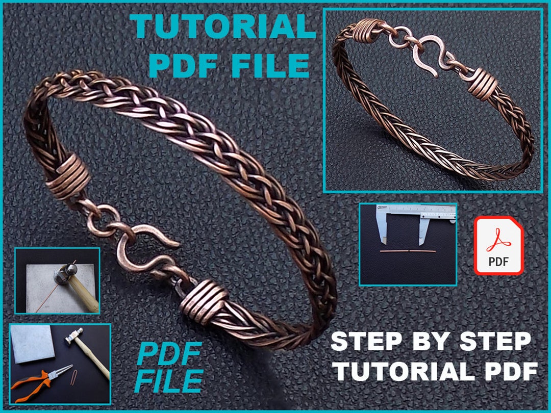 PDF Files Instant Download Braided Bracelet With Handmade Wrapped End ...