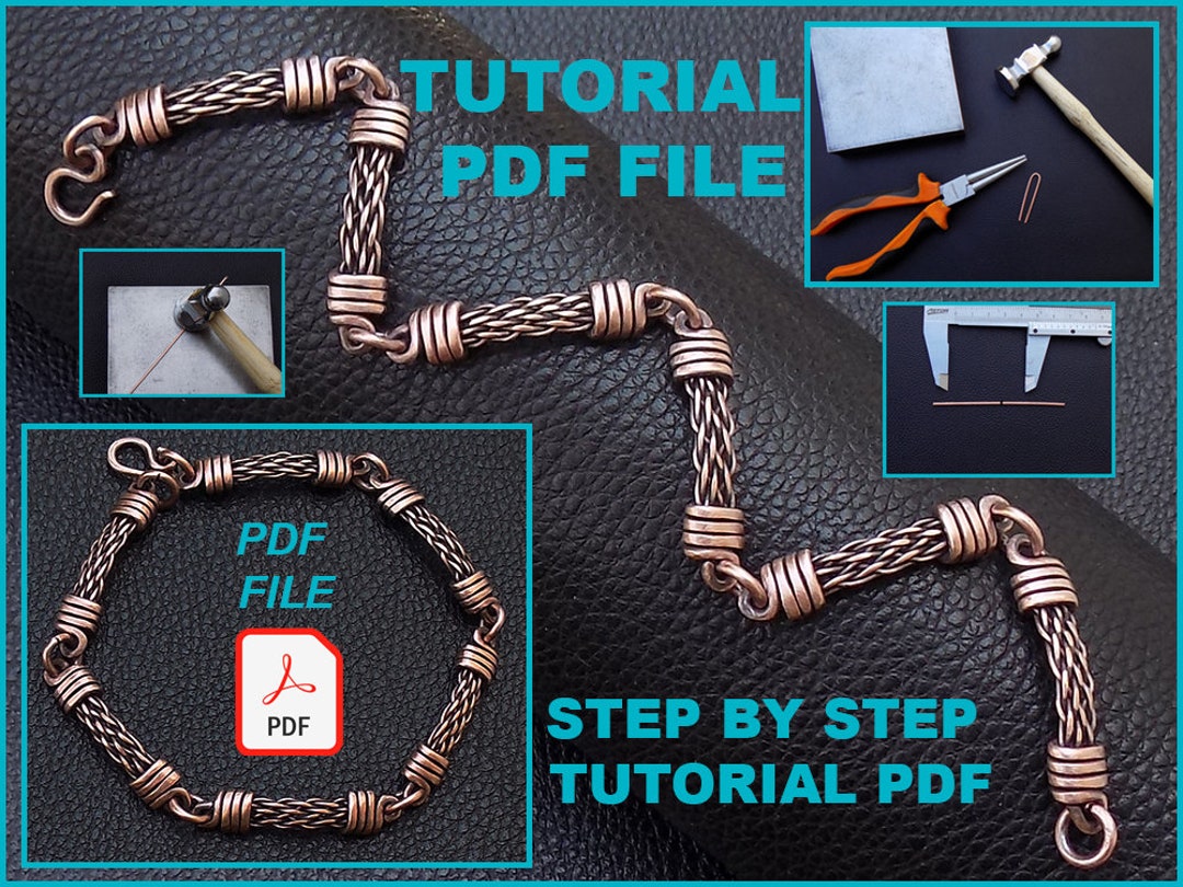 PDF Files Instant Download , Braided Chain Links Bracelet Tutorial With ...