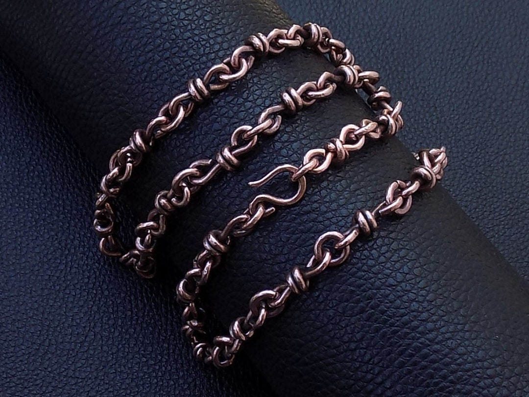 Men Chain Links Necklace Pure Copper Handmade Antiqued Chain - Etsy
