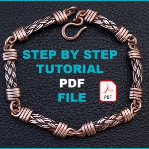 PDF Files Instant Download Braided Cuff Bracelet With Gemstone+braided ...