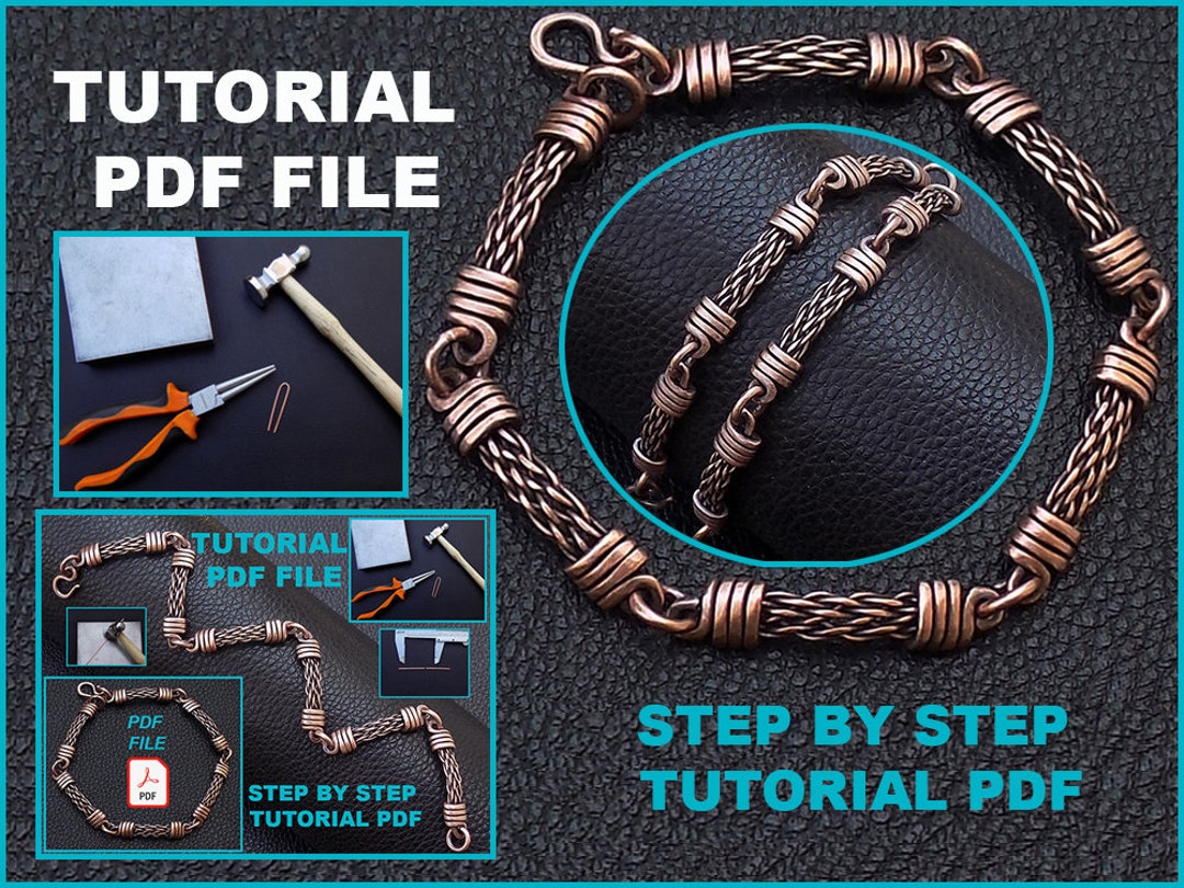 PDF Files Instant Download , Braided Chain Links Bracelet Tutorial With ...