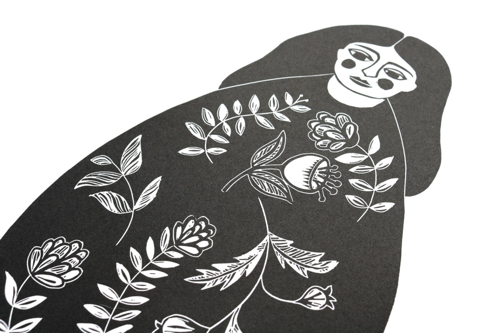 Lady II Original Handmade Lino Print Artwork Handmade - Etsy Australia