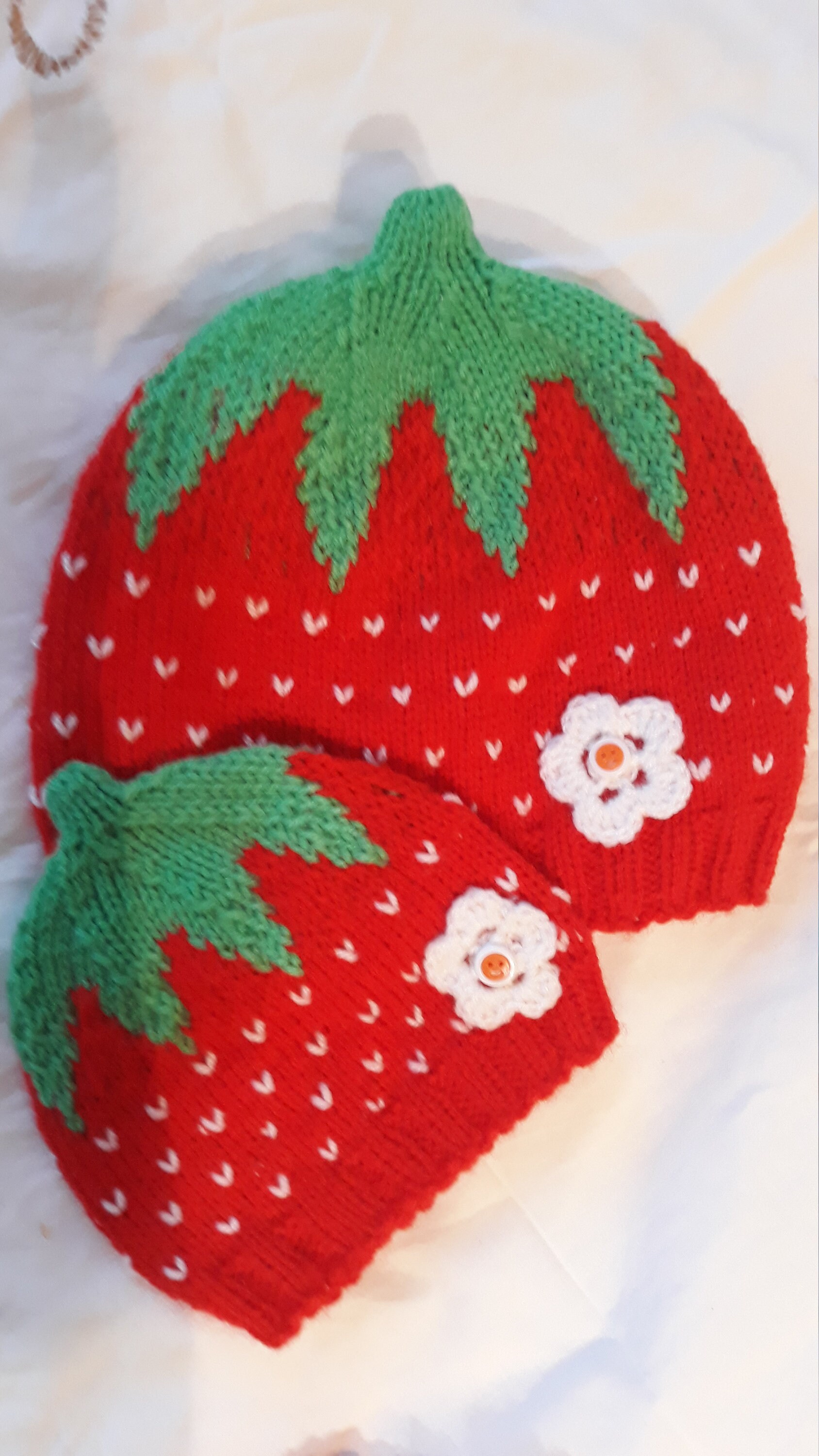 Knitted Strawberry Fruit Hat Hand Knit Ha Strawberry - Etsy