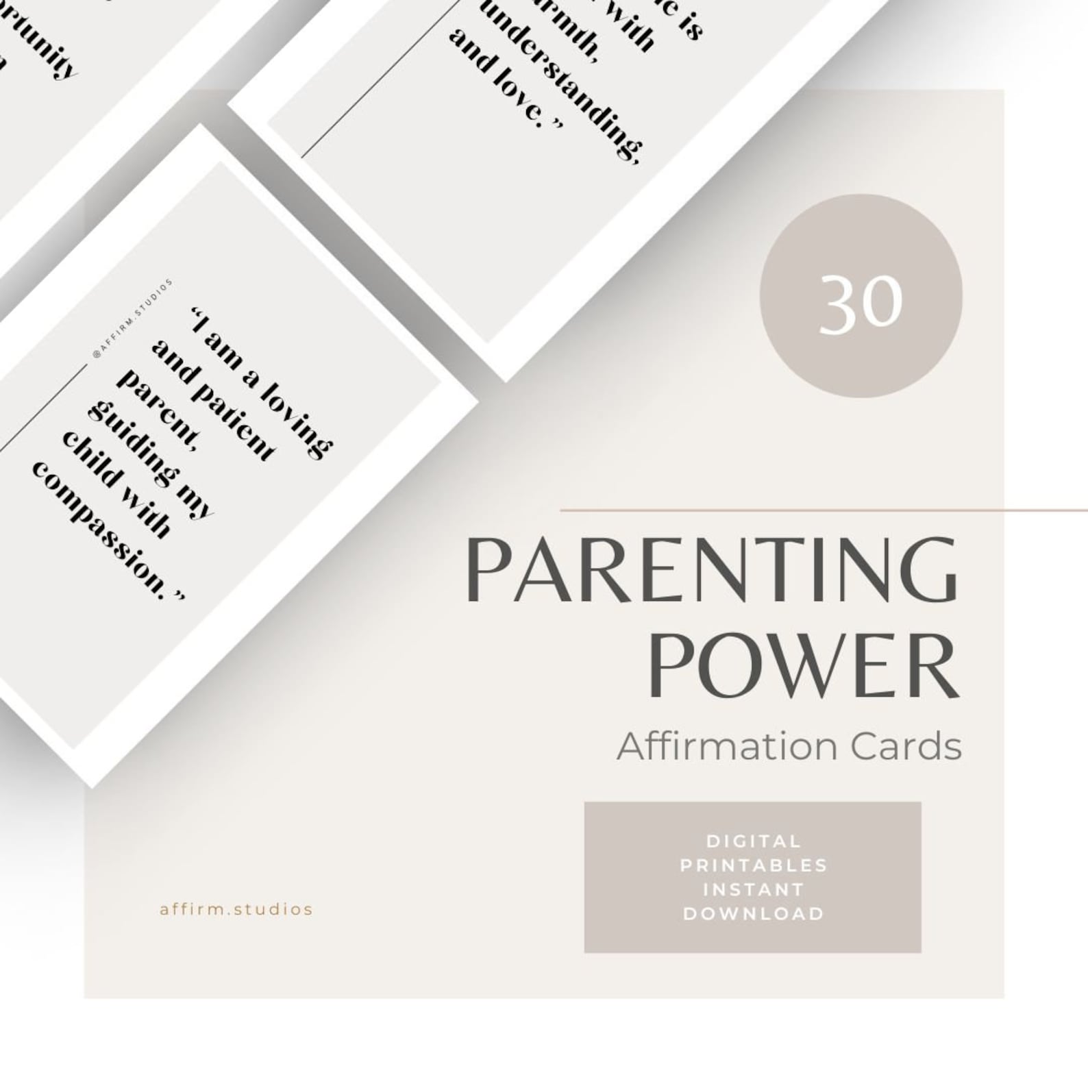 Affirmation Cards Parenting Power 30 Inspirational Messages for ...