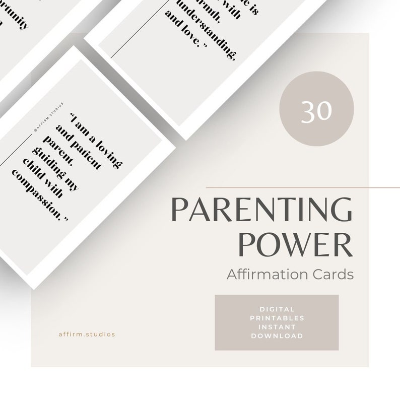 Affirmation Cards Parenting Power 30 Inspirational Messages for ...
