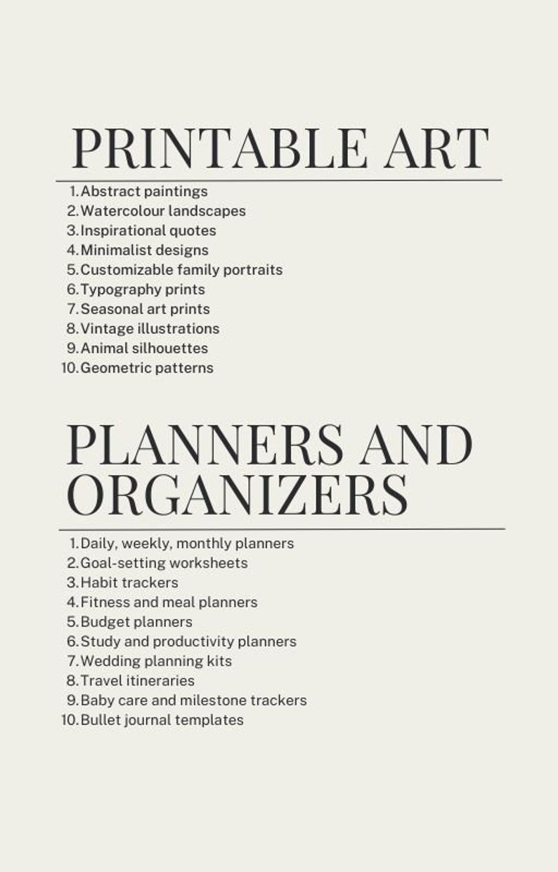 1000 Digital Product Ideas For Etsy Make Money Online The Ultimate