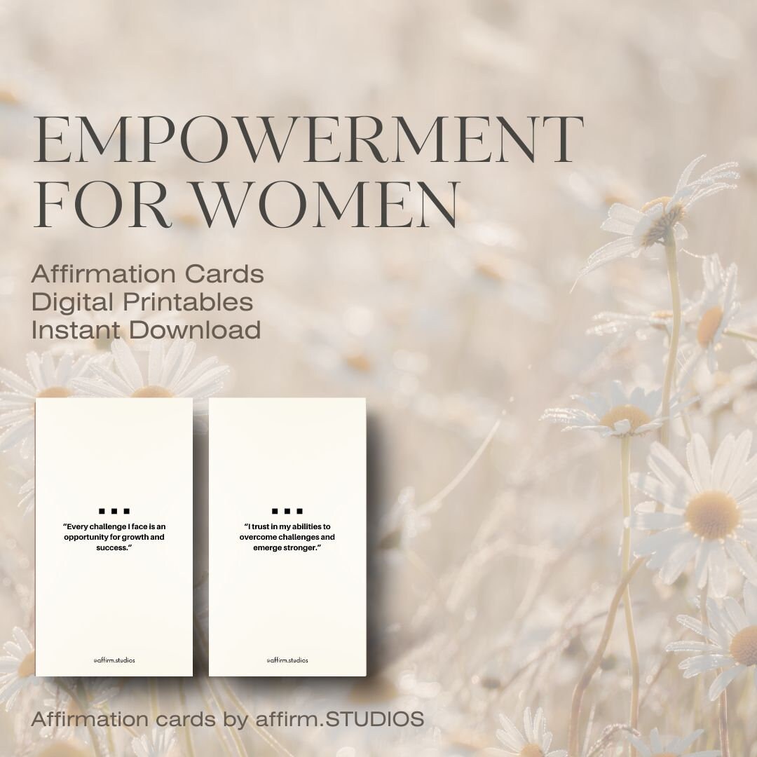 Empowerment Affirmation Cards: 30 Daily Inspirational Sparks (digital ...