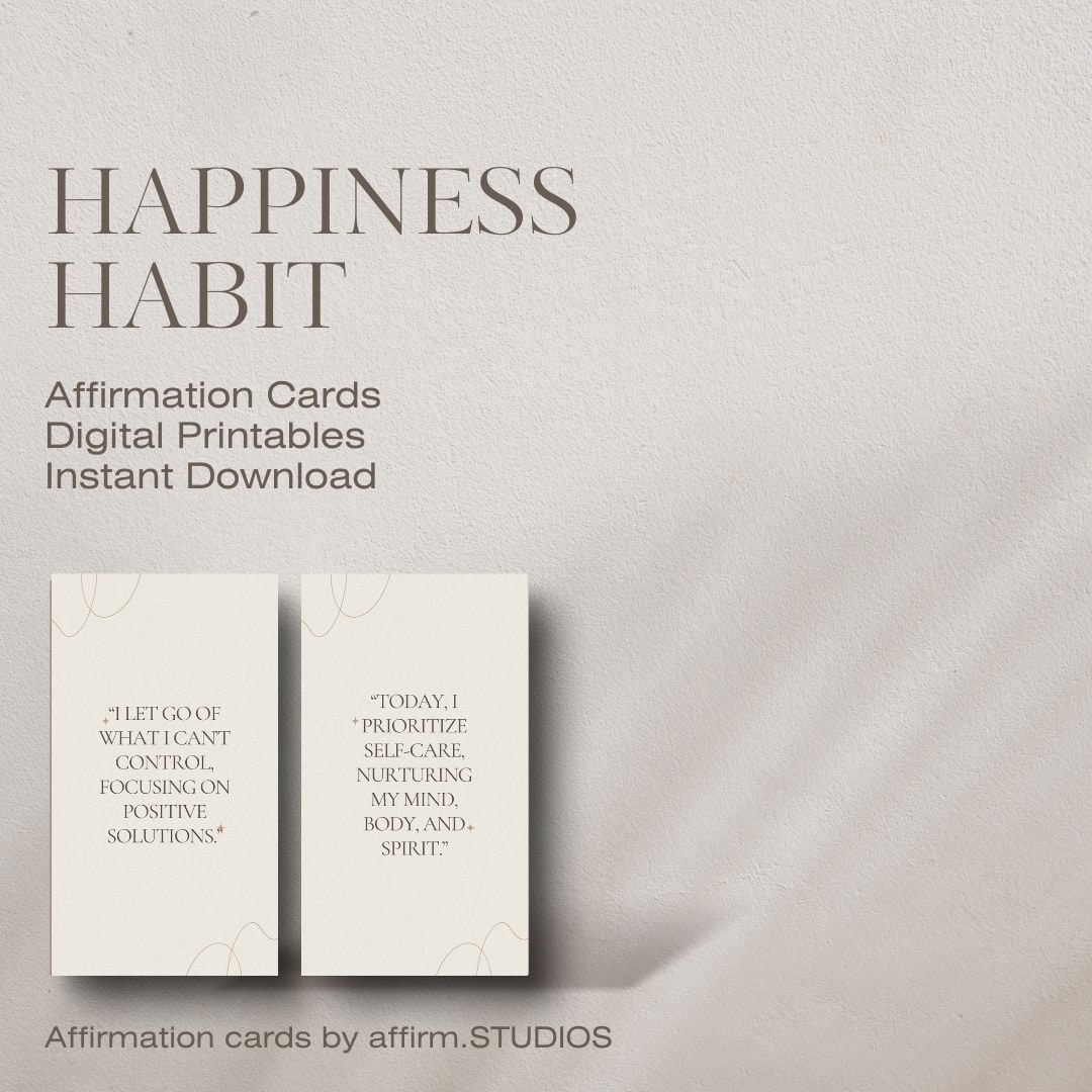 Affirmation Cards Happiness Habits - 30 Joyful Messages for Positive ...