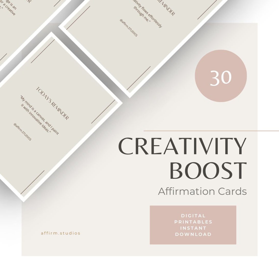Unlock Inspiration With 30 Creative Affirmation Cards! Boost Positivity ...