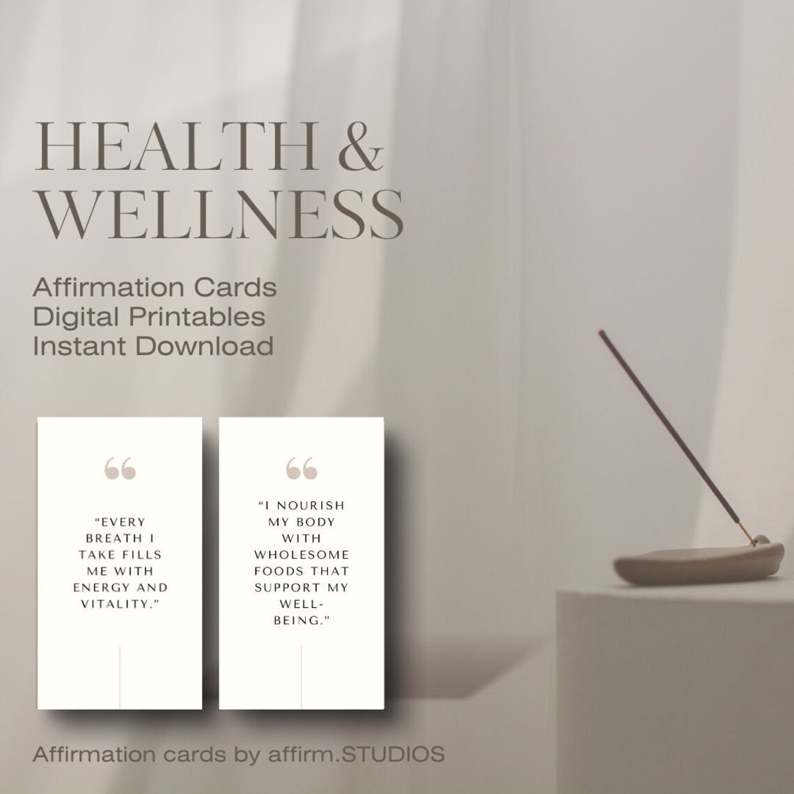 Health & Wellness: Affirmation Cards - 30 Holistic Living, Uplifting ...