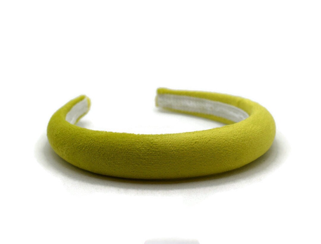 Lime Green 2cm Plain Headband | Bright Padded Velvet Hairband ...