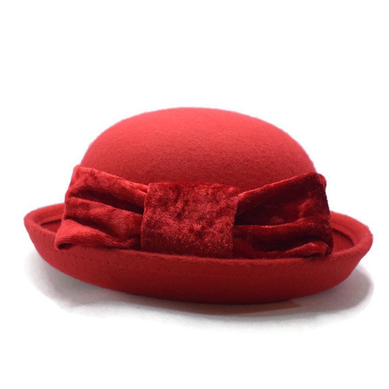 Red Felt Hat - Etsy