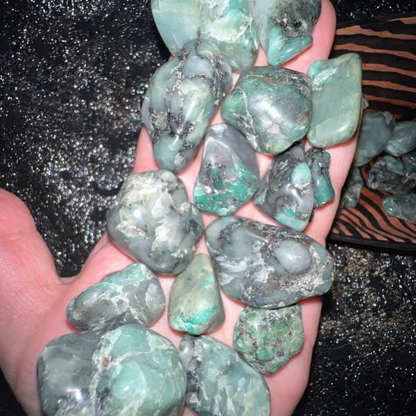 Tumbled Emerald - Etsy