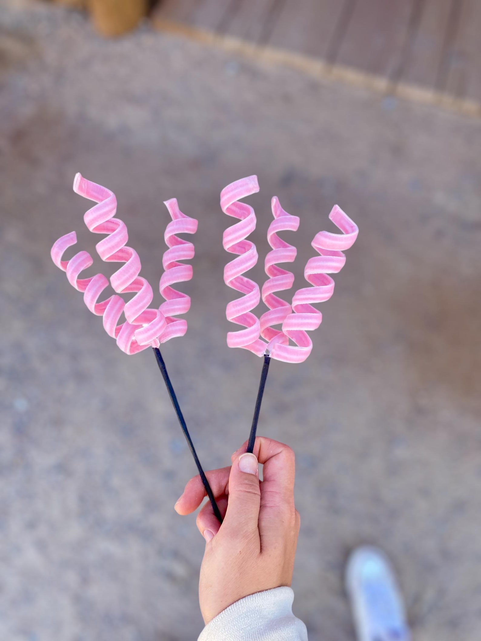 Pink Curly Picks, Pink Velvet Pick, Pink Wreath Picks, Wreath ...