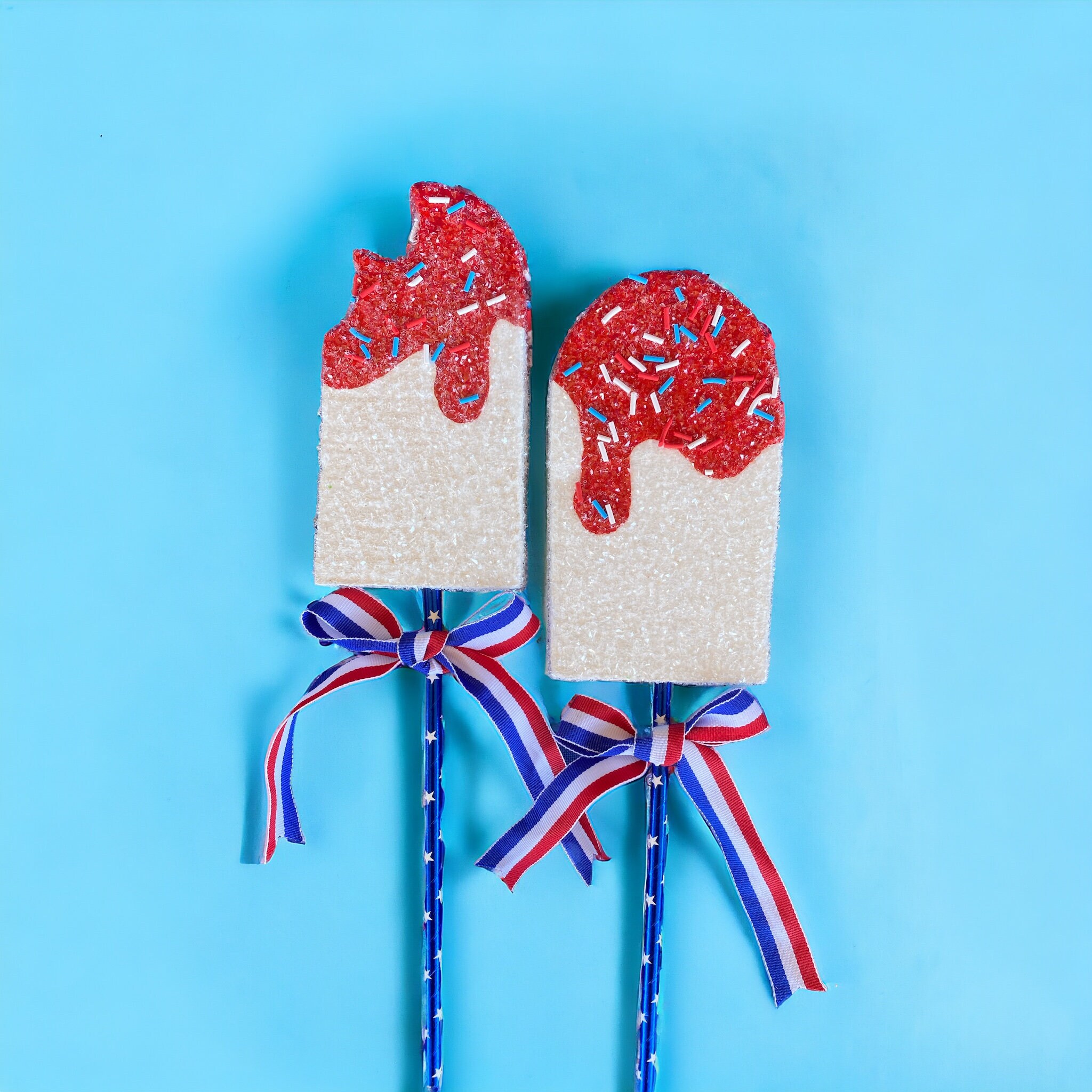 Patriotic Fake Popsicles, 4th of July Popsicles, Fake Patriotic ...
