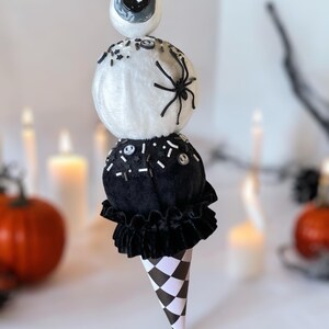 Faux Halloween Ice Cream Cone, Halloween Ice Cream Cone, Two Scoop Ice ...