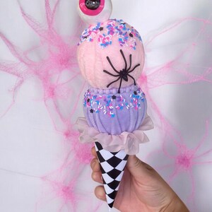 Faux Halloween Ice Cream Cone, Halloween Ice Cream Cone, Two Scoop Ice ...