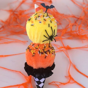 Faux Halloween Ice Cream Cone, Halloween Ice Cream Cone, Two Scoop Ice ...
