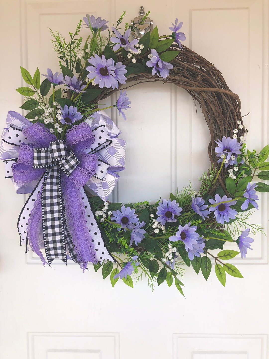 Spring Grapevine Wreath, Spring Wreath, Summer Door Decor, Wreath for ...