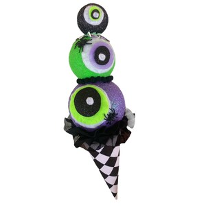 Faux Halloween Ice Cream Cone, Halloween Ice Cream Cone, Eye Scream ...