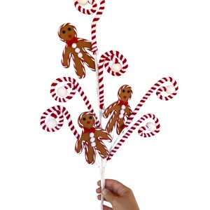 Gingerbread Man Spray, Gingerbread Man Picks, Christmas Sprays ...