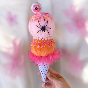 Faux Halloween Ice Cream Cone, Halloween Ice Cream Cone, Two Scoop Ice ...