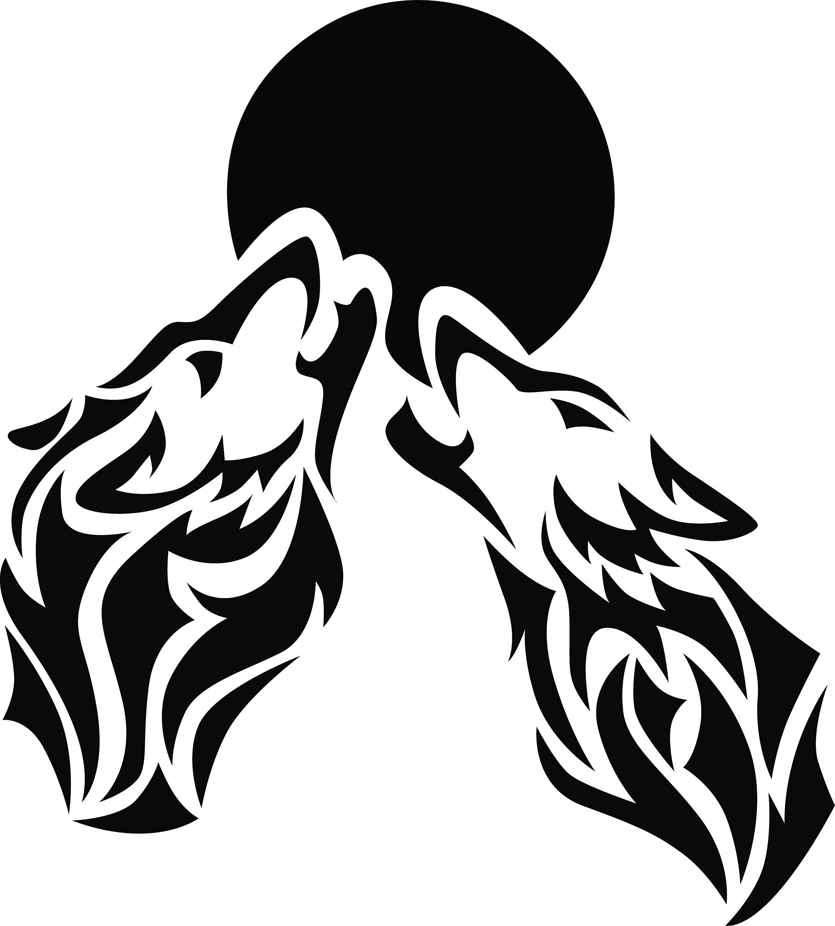 Howling Wolves Decal - Etsy