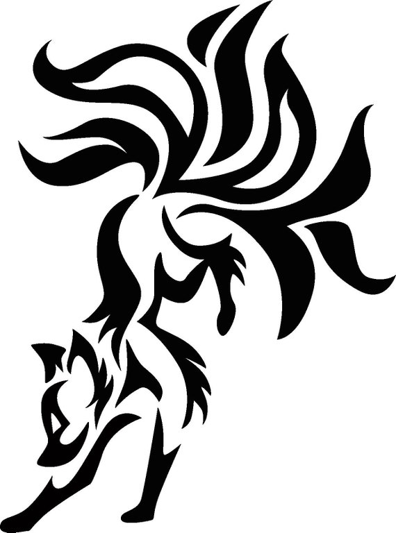 Tribal Nine Tail Fox Inspired Car Laptop Decal - Etsy