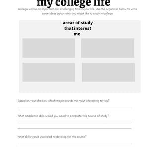 College Major Planning for Beginners Activity - Etsy