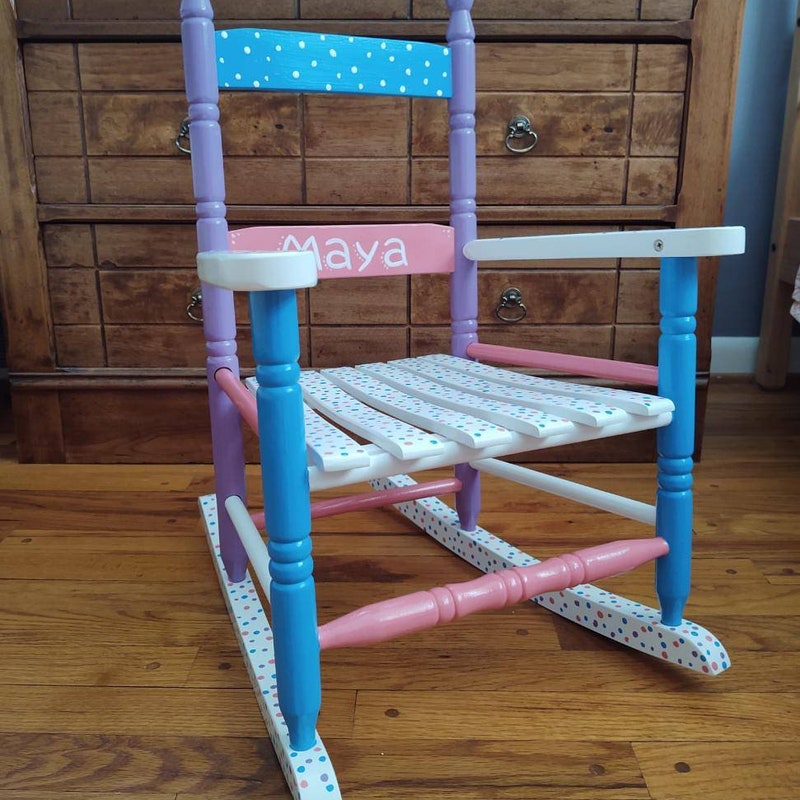Painted Rocking Chair - Etsy