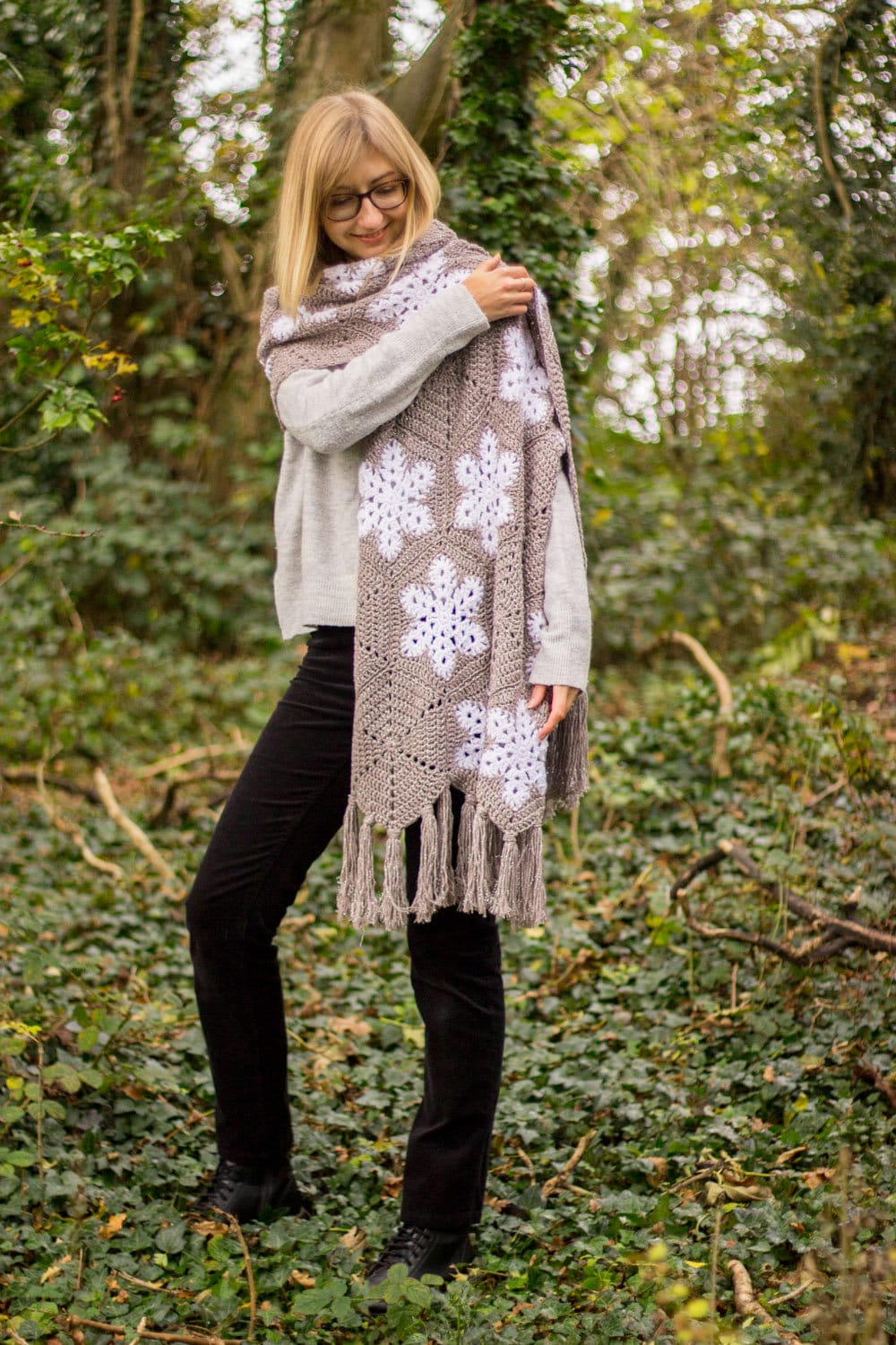 Stellar Snowflake Scarf - Crochet Pattern, Crochet Scarf, Crochet Shawl ...