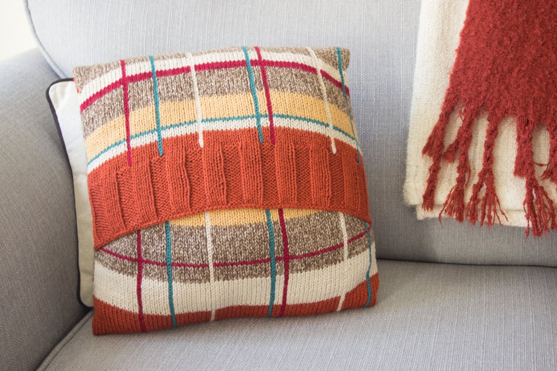 Pheasant Tartan Cushion - Knitting Pattern, Beginner Knitting Pattern ...