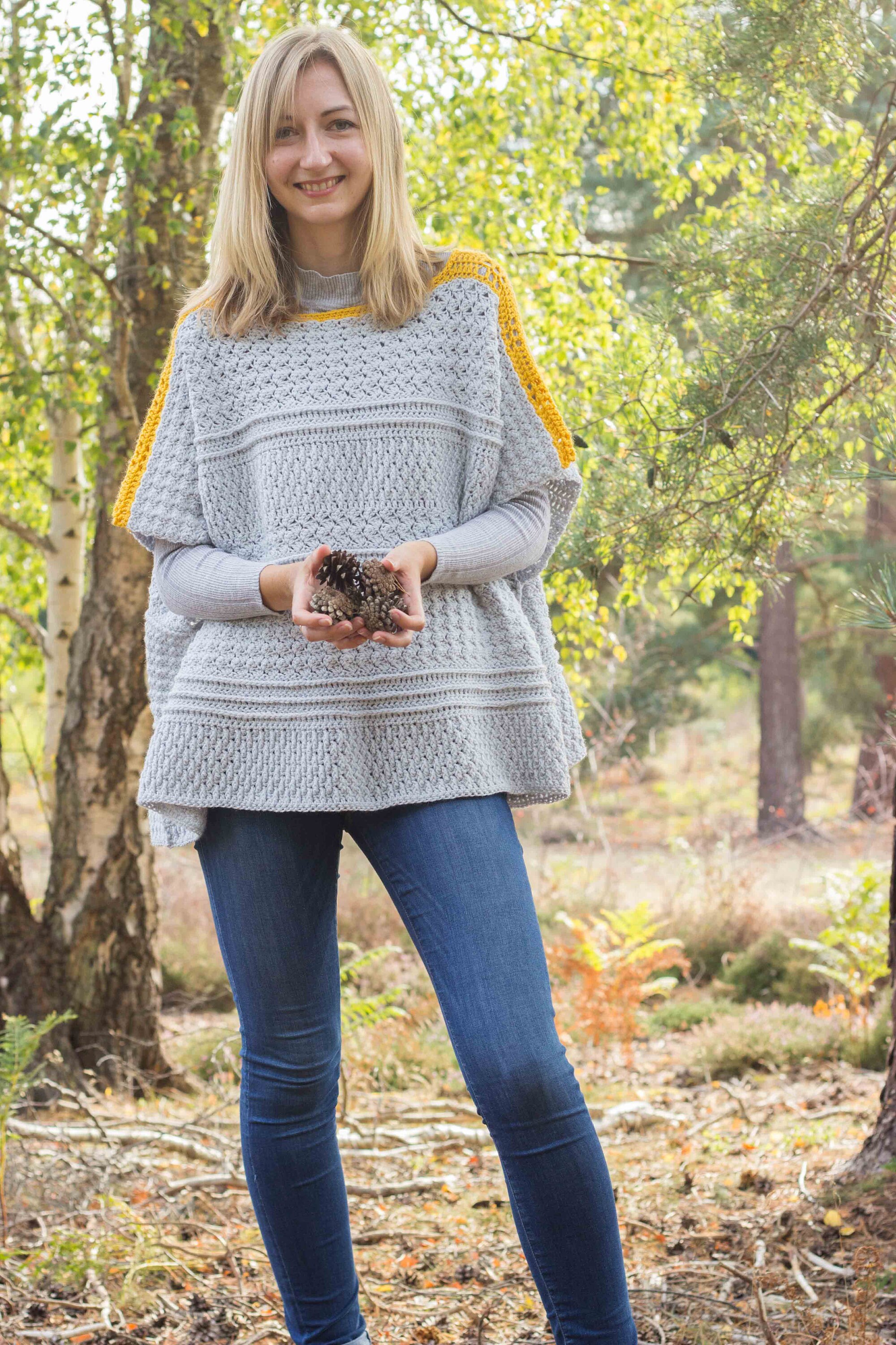 Lichen It Poncho Crochet Pattern, Crochet Jumper Pattern, Crochet ...